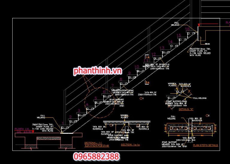 Tổng hợp thư viện bản vẽ cầu thang autocad - Link Nhanh