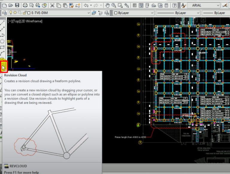 Vẽ đám mây trong cad, cách dùng lệnh Revcloud tạo mây trong autocad