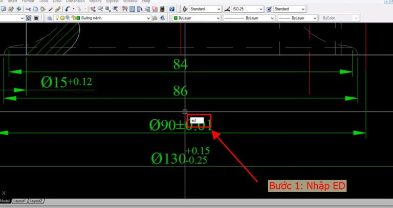 Ký hiệu phi trong cad, cách viết ký tự phi nhanh trong autocad