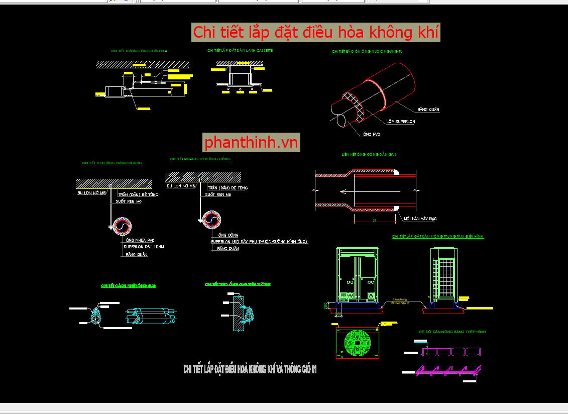 25MB thư viện cad điều hòa không khí, bản vẽ quạt thông gió