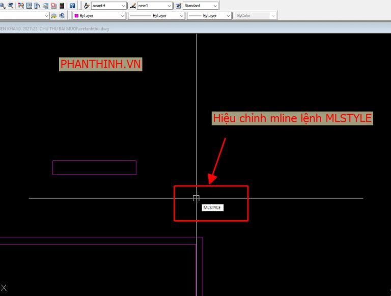 Lệnh ML trong cad, dùng lệnh Mline vẽ đường thẳng song song trong cad