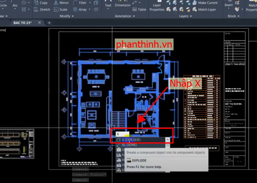 When I Explode A Block In Autocad It Disappears Ishpor