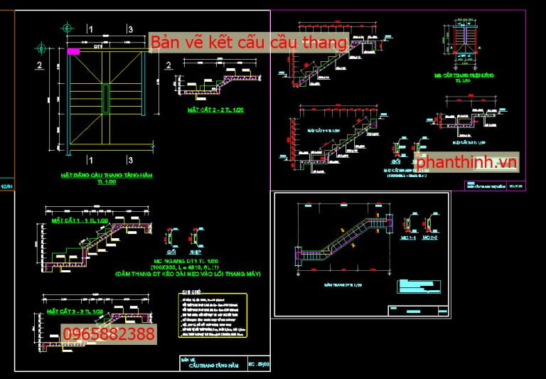 Tổng hợp thư viện bản vẽ cầu thang autocad - Link Nhanh
