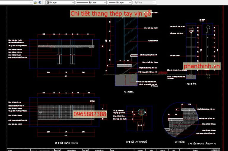60+ Mẫu lan can đẹp file cad, lan can kính, lan can cad