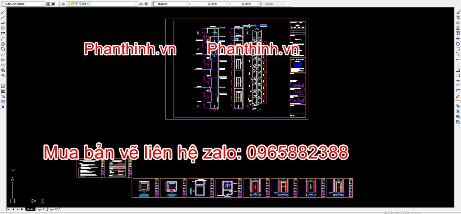 30+ Bản vẽ cad thang máy, thiết kế thang máy thông số đầy đủ