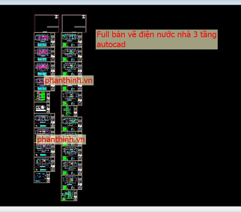 ban-ve-dien-nuoc-nha-3-tang-autocad - Hình ảnh số 9230