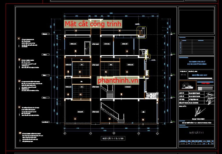 mat-cat-cong-trinh-ban-ve-ket-cau-nha-4-tang - Hình ảnh số 9371