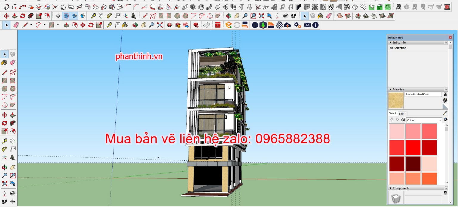 mau-nha-4-tang-2-mat-tien-3D-sketchup - Hình ảnh số 11512
