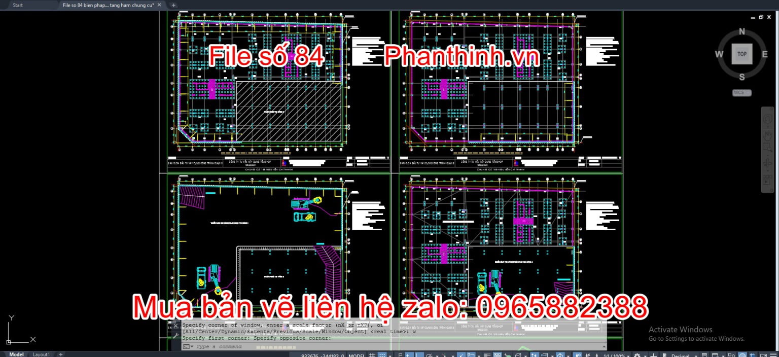Cac Ban Ve Mat Bang Mong Bien Phap Thi Cong Tang Ham Chung Cu - Hình ảnh số 14051