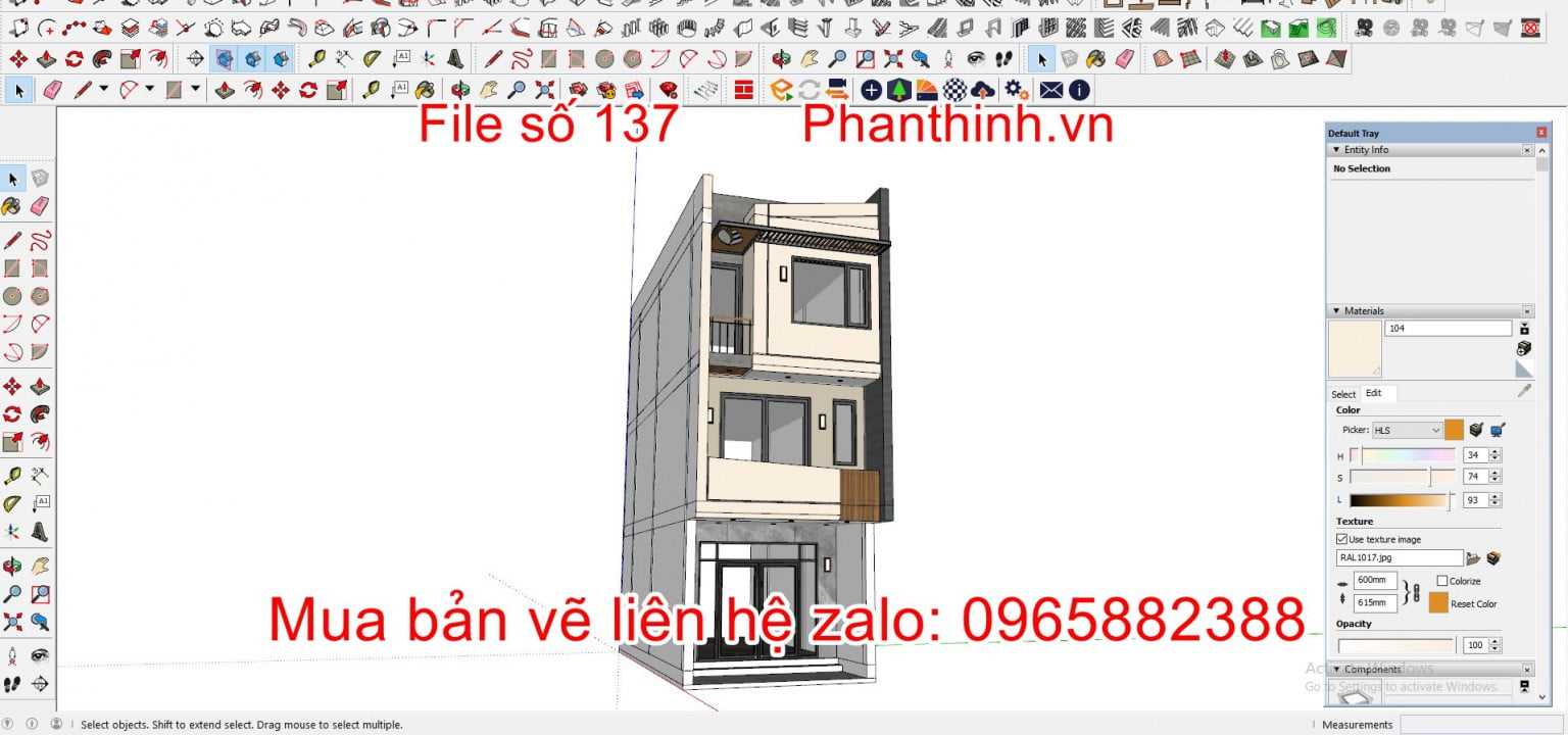 Thiet Ke 3d Sketchup Mat Tien 4,5m - Hình ảnh số 13719